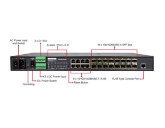 16-Port 100/1000Base-X SFP + 8-Port 10/100/1000Base-T - Direktronik AB