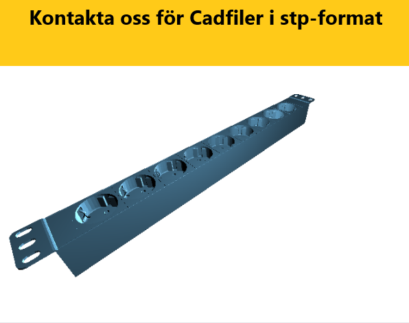 9xSchuko med C14 intag för 19" rack - Direktronik AB