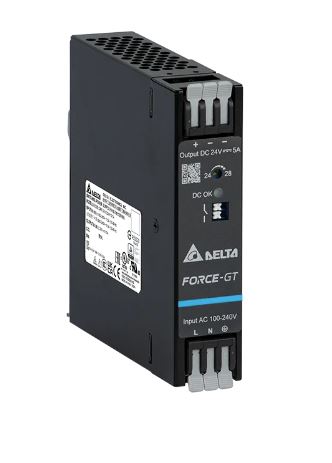 Delta Force-GT, 230 VAC – 24 VDC, 120–480 W, (DIN) Strømforsyning ...