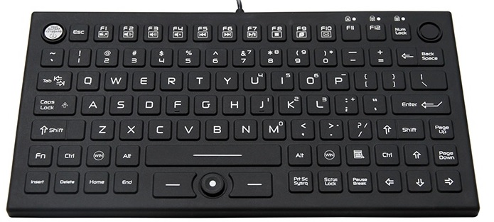 Vattentätt taktiskt tangentbord med nordisk layout, IP68 Kompakt med ...