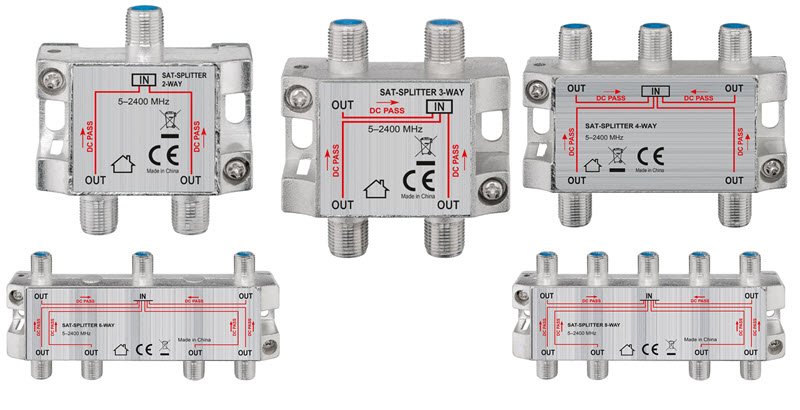 SAT-fordeler for satellittsystemer 5 MHz - 2400 MHz - Direktronik AB