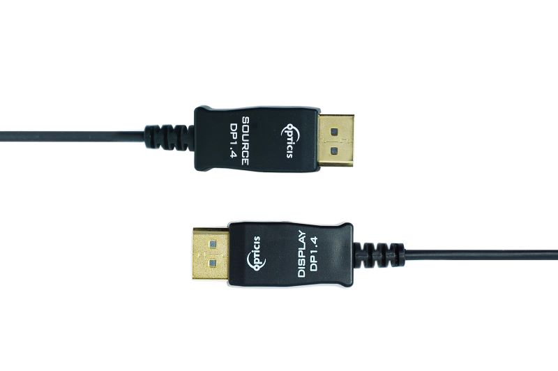 8K DisplayPort 1.4 AOC-kabel i tre olika kabelmaterial - Direktronik AB